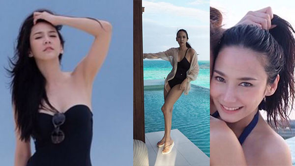 តារាស្រីថៃ Aum Patchrapa ទៅកោះម៉ាឌីវ ស្លៀកឈុតស៊ីអារម្មណ៍ពេក ធ្វើឲ្យអ្នកគាំទ្រ មើលឡើងភ្លឹក ...