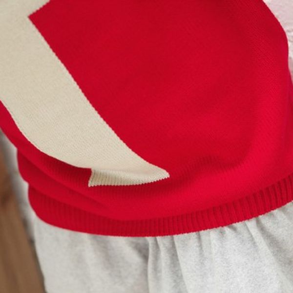 Chic Style Color Block Cross Print Sweater - L192